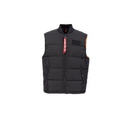 Herren Funktionsweste "Puffer Vest", schwarz, Gr. XL, Alpha Industries, Obermaterial: 100% Polyester; Futter: 100% Polyester; Füllung: 100%