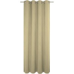 Vorhang WIRTH, B:132cm H:225cm, beige, Jacquard, Polyester, Wohnzimmer, Gardinen, "Westport"