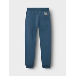 name it Jungen Trainingshose "NKMHONK BRU SWE PANT NOOS", blau, Gr. 158, unifarben, Web, Obermaterial: 95% Baumwolle, 5% Elasthan, Hosen
