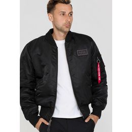 Herren Bomberjacke "MA-1 D-TEC", schwarz, Gr. M, Alpha Industries, unifarben, Web, Obermaterial: 100% Nylon. Futter: 100% Nylon. Kapuze: 80%