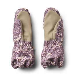 Wheat M&auml;dchen F&auml;ustlinge "Mittens Tech", lila, Gr. M, bedruckt, gebl&uuml;mt, Web, Kunstfaser, Handschuhe, wasserdicht, atmungsaktiv und leicht wattiert,