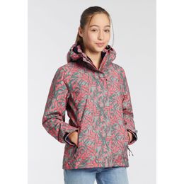 Killtec Mädchen Funktionsjacke "KOW 355 GRLS JCKT", grün, Gr. 128, gemustert, Stoff, Obermaterial: 100% Polyester, Jacken, für Kinder