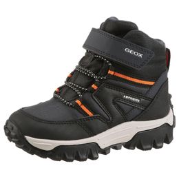 Geox M&auml;dchen Winterboots "J HIMALAYA BOY B ABX", Gr. 41, orange, Synthetik, Textil, kontrastfarbene Details, Schuhe, Snowboots, Klettstiefel mit