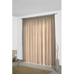 Vorhang WIRTH, B:135cm H:225cm, grau, Jacquard, Baumwolle, Wohnzimmer, Gardinen, "Neveres"