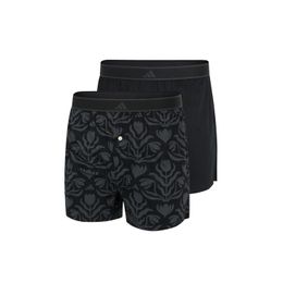 Herren Webboxer "Web-Boxershorts 2er Pack", adidas originals, Gr. XL, schwarz, Obermaterial: 100% Baumwolle CO., Unterhosen