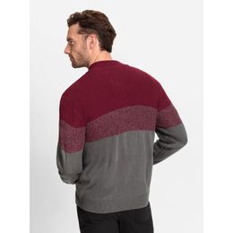 Catamaran Herren Cardigan, rot, Gr. 52, gemustert, gestreift, meliert, unifarben, 100% Polyacryl, Strickjacken