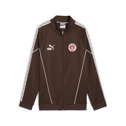 Puma Jungen Sweatjacke "FC St. Pauli KING Anthem Jacke Jugendliche", wei&szlig;, Gr. 176, Obermaterial: 37% Baumwolle, 63% Polyester; Taschenfutter: 100%