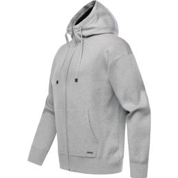 Ragwear Herren Kapuzensweatjacke "Raggan Zip", grau, Gr. S, Material: 50% Viskose, 28% Polyester, 22% Nylon, Sweatjacken, Zipper aus Rippstrick mit