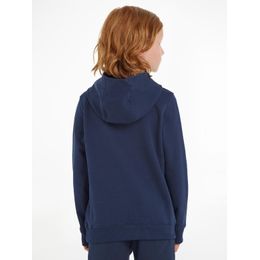 Tommy Hilfiger Jungen Kapuzensweatshirt "ESSENTIAL HOODIE", blau, Gr. 4, bestickt, Obermaterial: 100% Baumwolle, Sweatshirts, Kinder Kids Junior