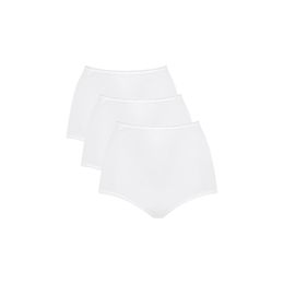 Sloggi Damen Slip "Slip 3er Pack", Gr. 46, wei&szlig;, Obermaterial: 96% Baumwolle CO. 4% Elasthan EL., Unterhosen