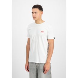 Herren T-Shirt "Backprint T-Shirt", wei&szlig;, Gr. L, Alpha Industries, Obermaterial: 100% Baumwolle, Shirts