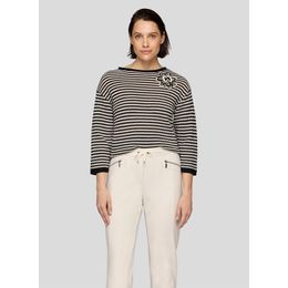 Rabe Damen Strickpullover "Pullover", beige, Gr. 44, gestreift, 70%Polyacryl, 30%Baumwolle, Pullover