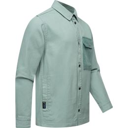 Ragwear Herren Outdoorhemd "Garwend", blau, Gr. M, Material: 100% Baumwolle, Hemden, Stylisches Herren Holzf&auml;llerhemd mit Brusttasche