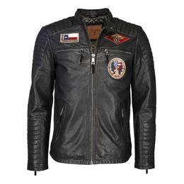 Top Gun Herren Lederjacke "TG20192023", schwarz, Gr. M, Obermaterial: 100% Leder, Rind . Futter: 100% Polyester, Jacken