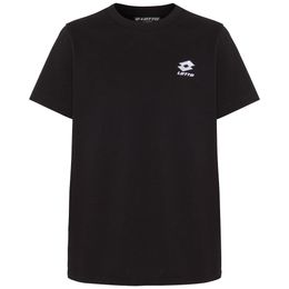 Lotto M&auml;dchen T-Shirt, schwarz, Gr. 122, clean, 100% Baumwolle, Shirts, - mit kleiner Logostickerei