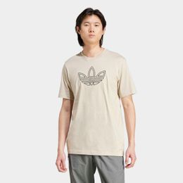 Herren T-Shirt "OUTLINE TEE", beige, Gr. S, adidas originals, Obermaterial: 100% Baumwolle, Shirts