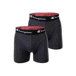 Champion Herren Boxershorts "Boxershort 2er Pack", Gr. L, grau, Obermaterial: 95% Baumwolle CO. 5% Elasthan EL., Unterhosen