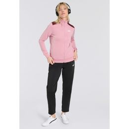 Puma Damen Trainingsanzug "POLY SUIT OP", rosa, Gr. L, colorblocking, Trikot, Obermaterial: 100% Polyester, Sportanzüge