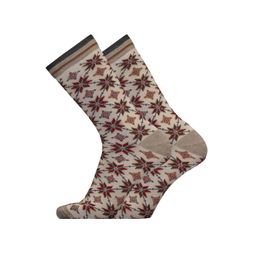 UphillSport Damen Socken "AUTUMN STAR 2er Pack", Gr. 35, beige, 58% Wolle, 40% Polyamid, 2% Elasthan, mehrfarbig, Socken, in atmungsaktiver Qualit&auml;t