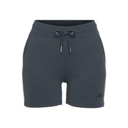 H.I.S. H.I.S Damen Shorts, Gr. 36, blau, Interlock, Obermaterial: 60% Baumwolle, 40% Polyester, unifarben, Basic, Hosen, mit seitlicher wei&szlig;er Paspel