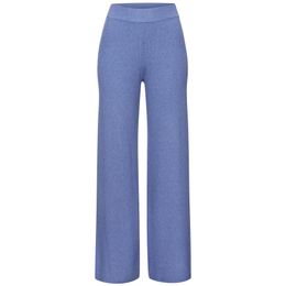 Damen Strickhose, Copenhagen Studios, Gr. 44blau, Rippstrick, Obermaterial: 50% Viskose, 28% Polyester, 22% Nylon, unifarben, Hosen, aus hochwertigem