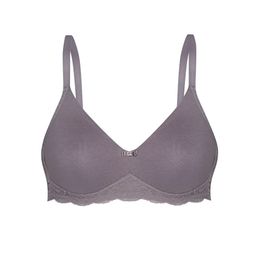 SuSa Damen B&uuml;gelloser BH "BH ohne B&uuml;gel Nizza", Gr. 75, lila, Obermaterial: 58% Baumwolle CO. 36% Polyamid PA. 6% Elasthan EL., BHs
