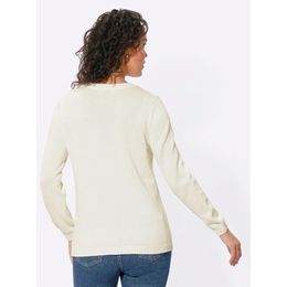 Casual Looks Damen Strickpullover "Pullover", beige, Gr. 36, unifarben, 50% Baumwolle, 50% Polyacryl, Pullover