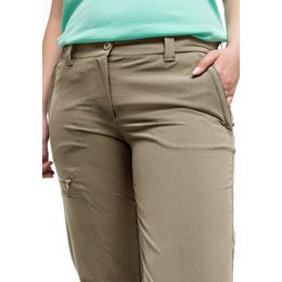 Maier Sports Damen Funktionshose "Lulaka 7/8", beige, Gr. 36, 90% Polyamid, 10% Elasthan, Hosen, Damen Wanderhose, atmungsaktive und elastische