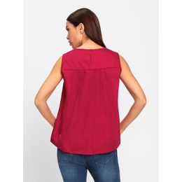 Heine Damen Blusentop, rot, Gr. 34, unifarben, 97% Baumwolle, 3% Elasthan, Blusen