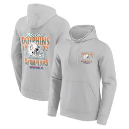Fanatics Damen Kapuzenpullover "Fanatics Hoodie Miami Dolphins Champs", grau, Gr. XL, 85% Baumwolle, 15% Polyester, Pullover