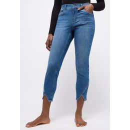 Angels Damen 7/8-Jeans "Ornella", blau, Gr. 38, Denim/Jeans, Obermaterial: 92% Baumwolle, 6% Polyester, 2% Elasthan, Jeans, mit Strassteinchen am