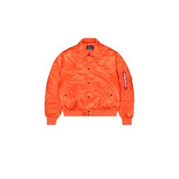 Herren Bomberjacke "Coach Logo Jacket", orange, Gr. XL, Alpha Industries, Obermaterial: 100% Nylon, Jacken