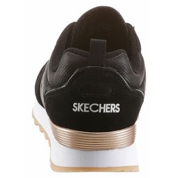 Skechers Damen Sneaker "OG 85 - GOLDN GURL", Gr. 38, schwarz, Synthetik, Textil, Veloursleder, Schuhe, Schn&uuml;rschuh, Original-Retro-Jogginschuh mit