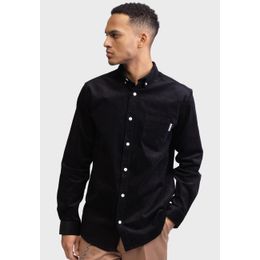 REDEFINED REBEL EST. 2013 REDEFINED REBEL Herren Langarmhemd "Redefined Rebel Shirt RRPark Shirt Corduroy REGULAR FIT", schwarz, Gr. XXL, Cord, 98% Baumwolle, 2% Elasthan,