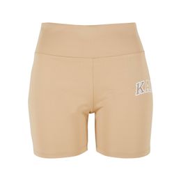 Karl Kani Damen Radlerhose "Karl Kani Damen KW242-031-1 Karl Kani Small Serif Cycling Shorts"sand, Gr. M, 77% Polyester, 23% Elasthan, Hosen
