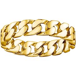 Thomas Sabo Damen Fingerring "Kettenglieder-Ring", 66, Silber 925 (recycelt), 5mm, gold, Silber 925 (recycelt), Fingerringe