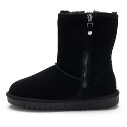 Ara Damen Winterboots "ALASKA Zip", Gr. 36, schwarz, Lammfell, Veloursleder, unifarben, Schuhe, Schlupfboots, Plateauboots mit Lammfellfutter