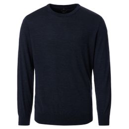 Venti Herren Strickpullover "Venti Pullover uni", blau, Gr. L, 100% Wolle, Pullover