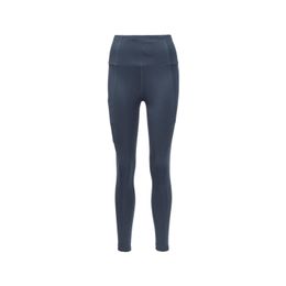 GOLDNER Damen Leggings "Kurzgr&ouml;&szlig;e Figurformende Leggings mit Shaping-Effekt", blau, Gr. 21, Obermaterial: 90% Polyester PES. 10% Elasthan EL., Hosen