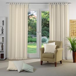 Vorhang WIRTH, B:132cm H:255cm, gold, Jacquard, Baumwolle, Polyester, Wohnzimmer, Gardinen, "Berwick"
