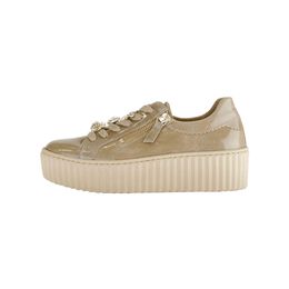 Gabor Damen Plateausneaker "Gabor Sneaker Leder", Gr. 40,5desert, Leder, Schuhe