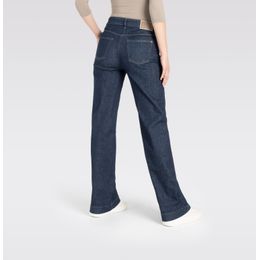 MAC Damen Weite Jeans "WIDE", blau, Gr. 40, Denim/Jeans, Obermaterial: 91% Baumwolle, 7% Elastomultiester, 2% Elasthan, Jeans