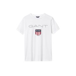 Gant Jungen T-Shirt "T-Shirt Shield Logo 1er Pack", wei&szlig;, Gr. 170, Obermaterial: 100% Baumwolle CO., Shirts