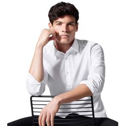 Venti Herren Businesshemd "Venti Businesshemd extra langer Arm 69cm uni", wei&szlig;, Gr. 41, unifarben, 100% Baumwolle, Hemden
