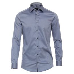 Venti Herren Businesshemd "Venti Businesshemd Langarm uni", blau, Gr. 41, unifarben, 100% Baumwolle, Hemden