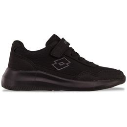 Lotto Kinder Sneaker, Gr. 34, schwarz, Kunstfaser, Synthetik, unifarben, Schuhe, - ohne Schn&uuml;ren: praktische Kombi aus Elastik-Schn&uuml;rung &