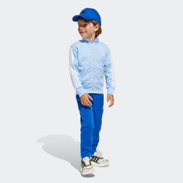 Jungen Trainingsanzug "LK 3S TR TS 205", blau, Gr. 110, adidas Sportswear, Obermaterial: 100% Polyester, Sportanzüge