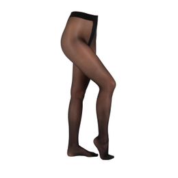 Feinstrumpfhose Camano "Strumpfhose 1er Pack", Damen, Gr. L, schwarz silber, 88% Polyamid, 12% Elasthan, Strumpfhosen Feinstrumpfhose