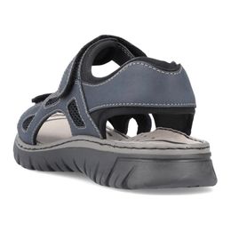 Rieker Herren Sandale, Gr. 45, blau, Lederimitat, Textil, Schuhe, Sommerschuh, Klettschuh, Outdoorsandale, in Trekking-Optik
