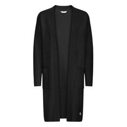 oxmo Damen Strickjacke "Strickjacke OXFina", schwarz, Gr. S, Obermaterial: 70% Baumwolle CO recyc.. 30% Polyester Pol. recyc.., Strickjacken